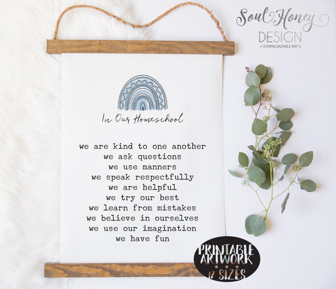 Homeschool Rules in Our Homeschool Educational Art Home School Rules ...