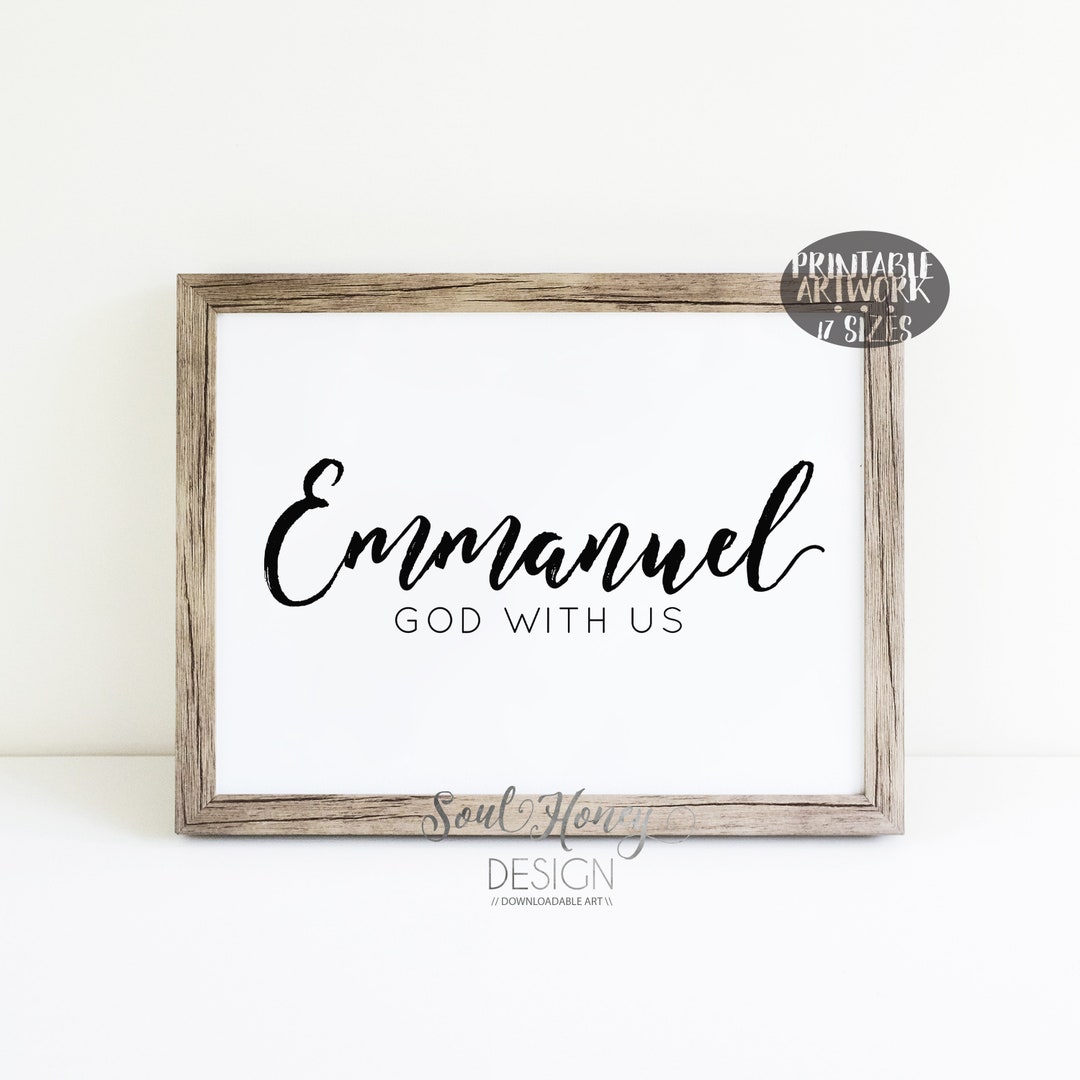 Downloadable Prints Emmanuel God With Us Christmas Wall Decor Printable ...
