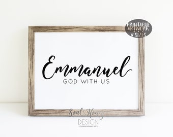 Emmanuel God With Us Wall Art | Etsy