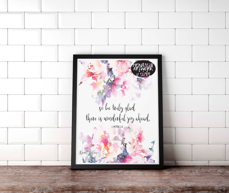 So Be Truly Glad There is Wonderful Joy Ahead 1 Peter - Etsy