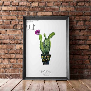 Set of 3 Cactus Succulent Prints Botanical Print Set Printable Wall Art ...