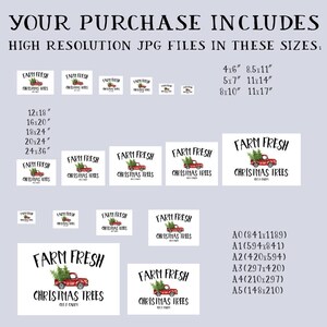 Farm Fresh Christmas Trees Truck and Tree Print Christmas Tree Farm ...