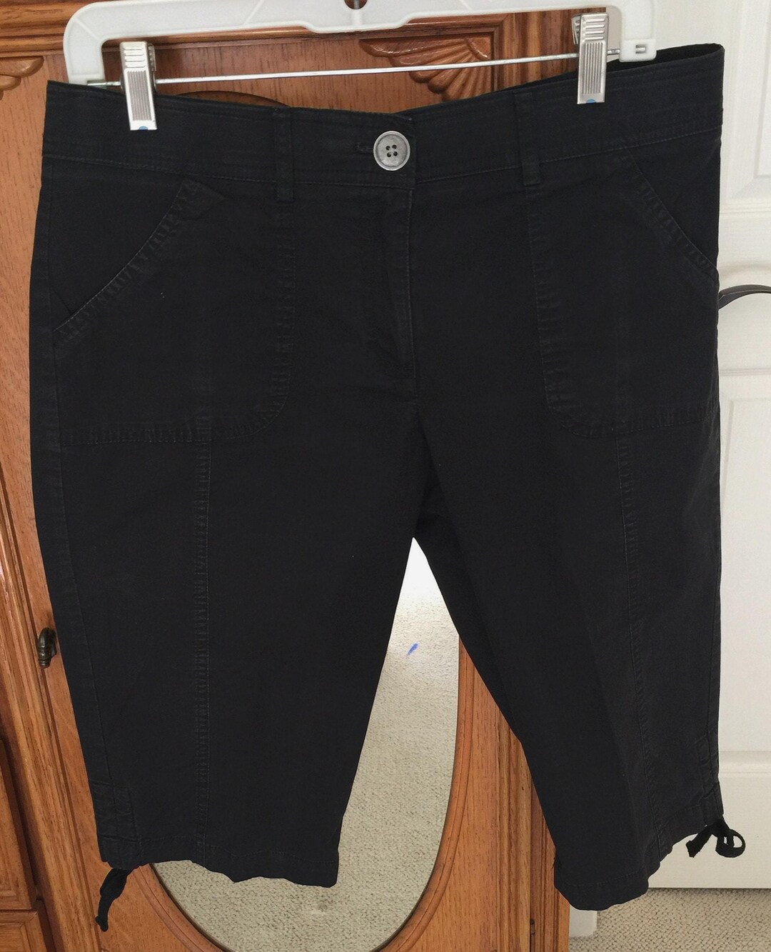 Vintage Counterparts Ladies 10P Capri Pants, Black, Cotton/spandex. - Etsy