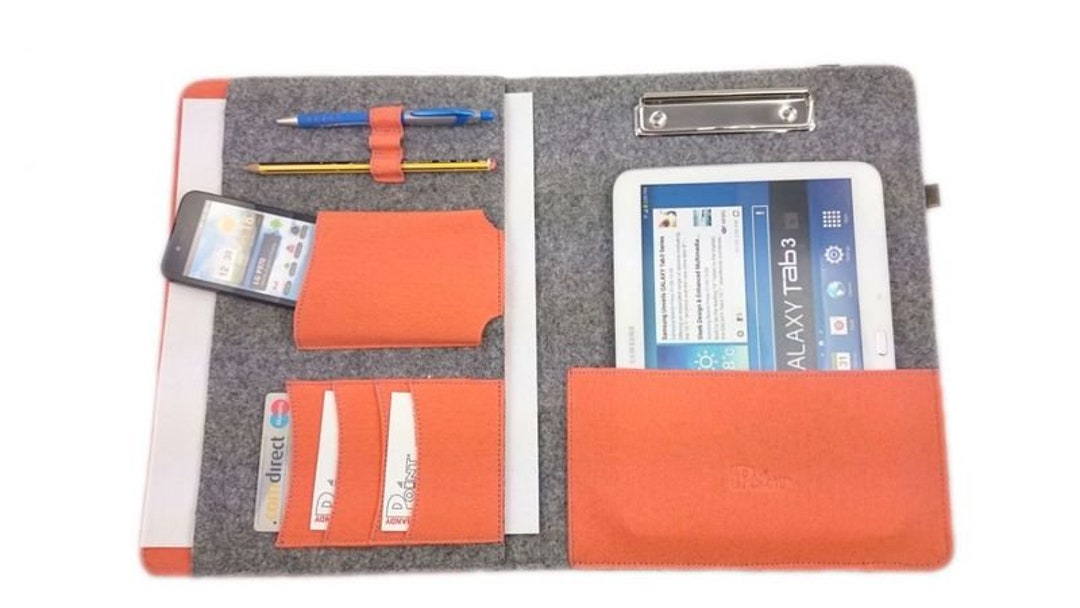 DIN A4 Organizer Cover With Bracket Pocket for Tablet Ebook Smartphone ...