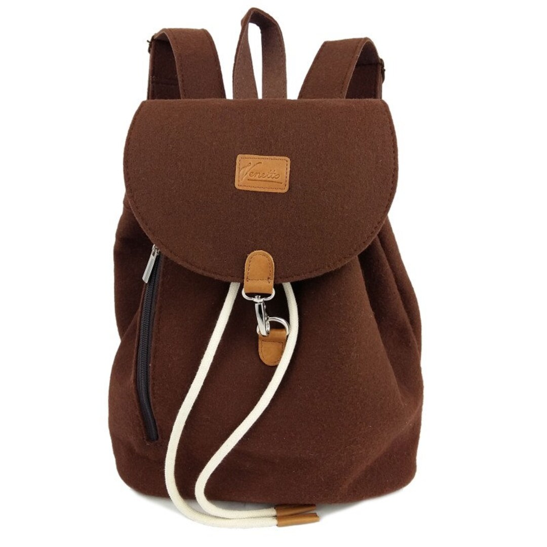 Backpack Bag Made of Felt Unisex Felt Backpack Brown - Etsy