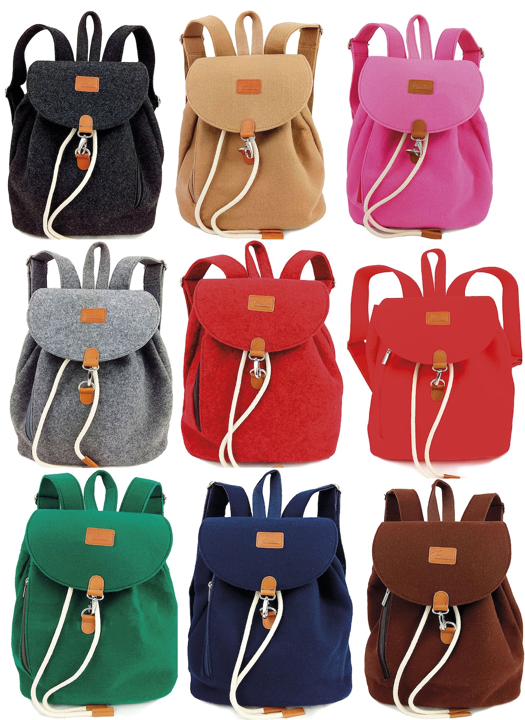 Venetto Backpack Bag Made of Felt Unisex Handmade/felt Bag/gift for You ...