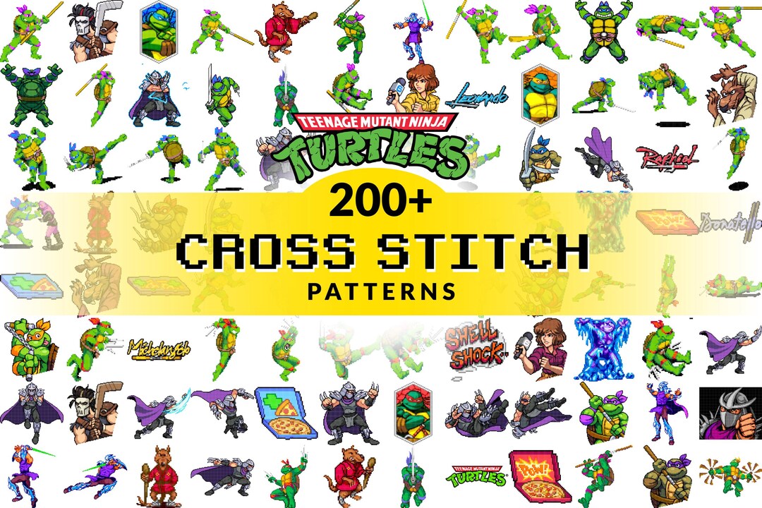TMNT I Teenage Mutant Ninja Turtles I Cross Stitch Patterns I Retro ...