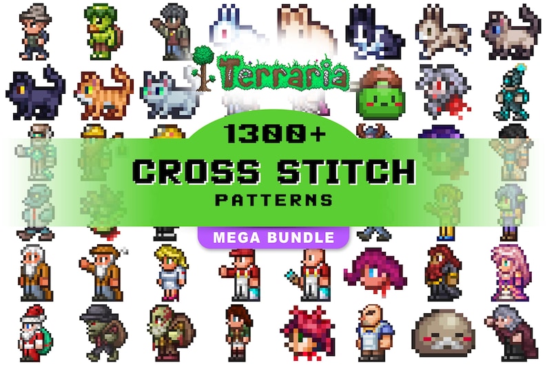 Terraria I Cross Stitch Patterns I Retro Gamer I Fan Art I Digital ...