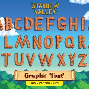 Stardew Valley 'font' I Logo Typeface I Vector I Pngs I Fan Art - Etsy