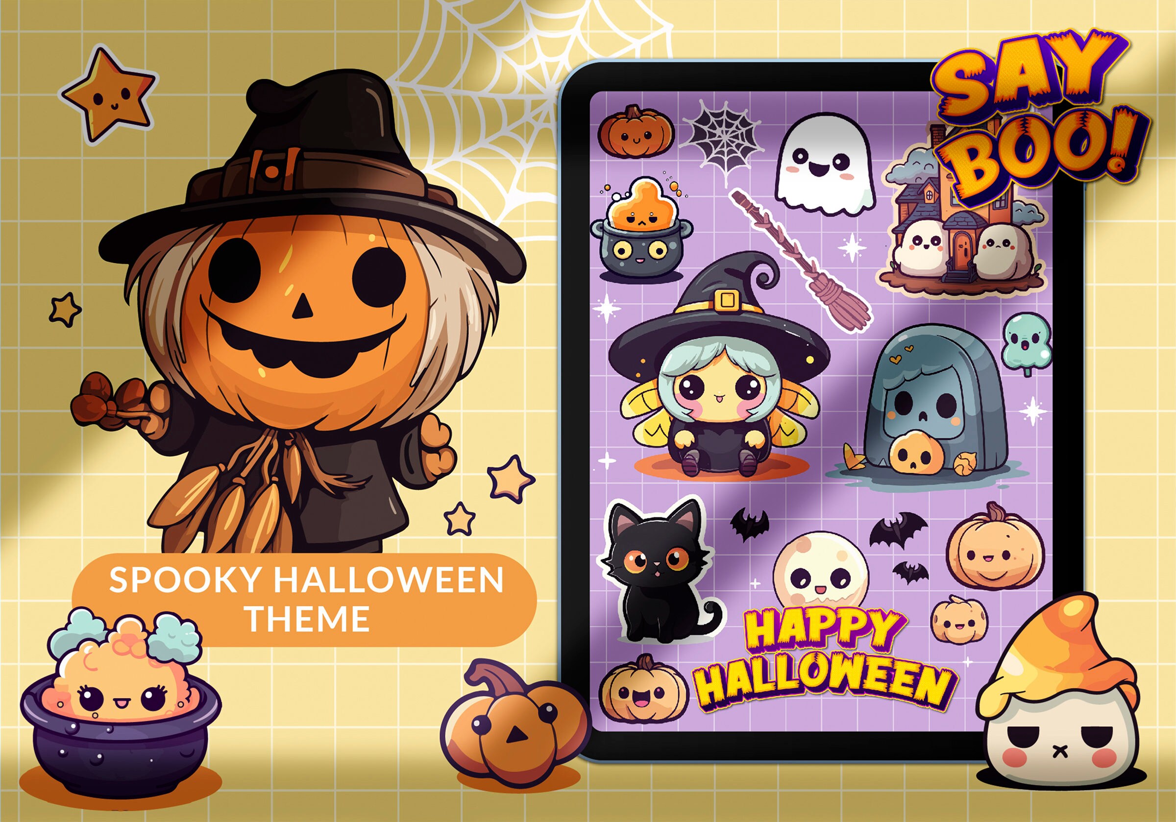 Spooky Halloween Aesthetic 140 DIGITAL STICKERS Goodnotes - Etsy