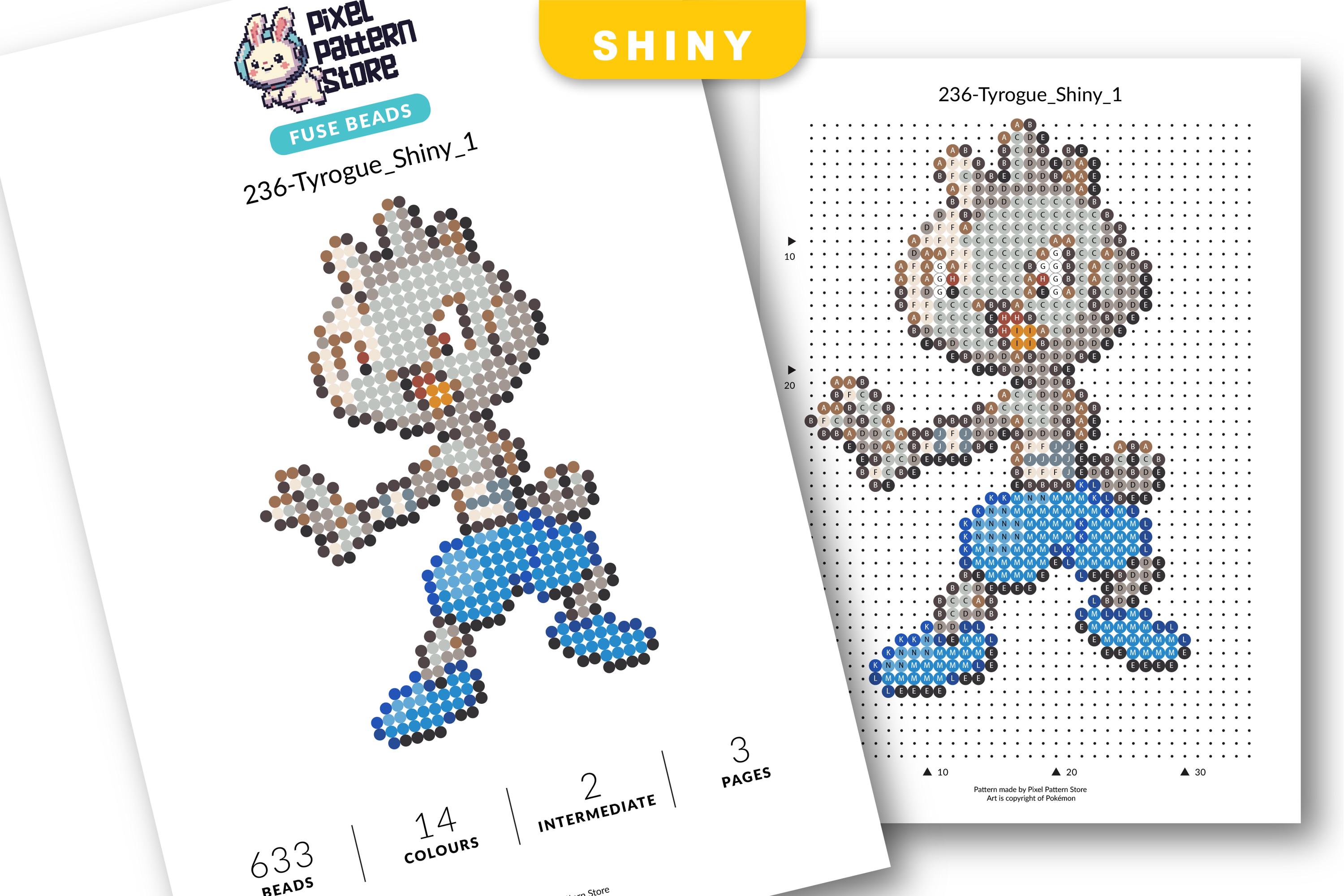 370+ Patterns | Gen 2 Pokémon | Fuse Beads | Original + Shiny | PDF ...