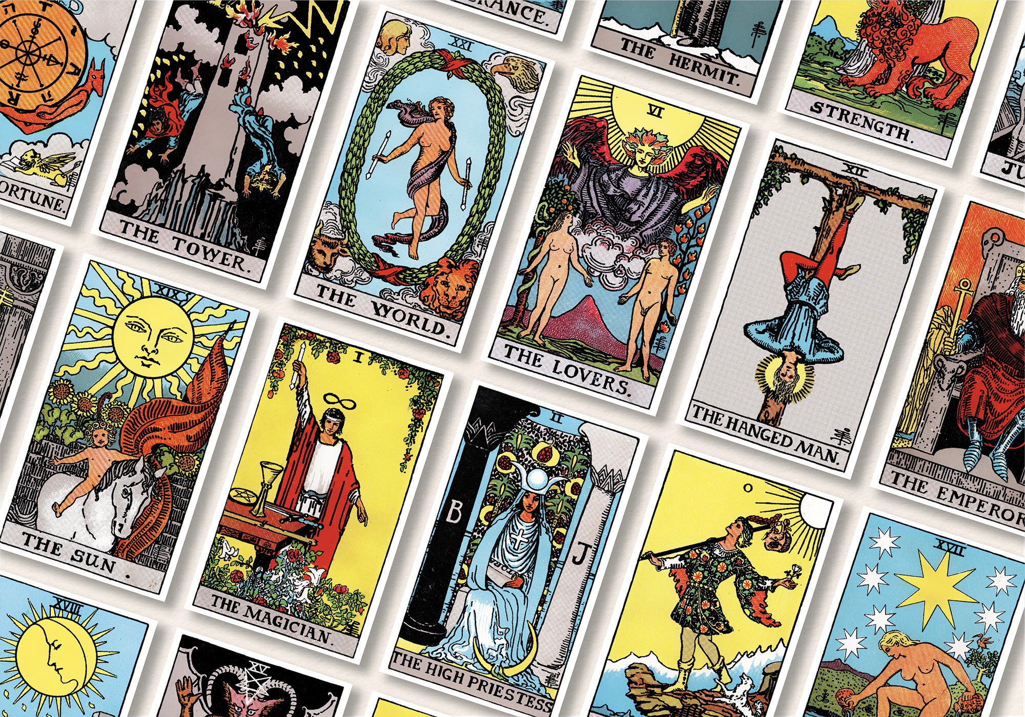 Tarot Card Cheat Sheets Raider Waite Spiritual Cards - Etsy
