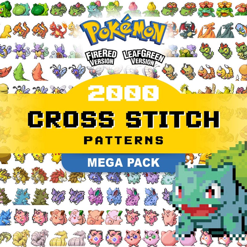 Pokemons Cross Stitch - Etsy