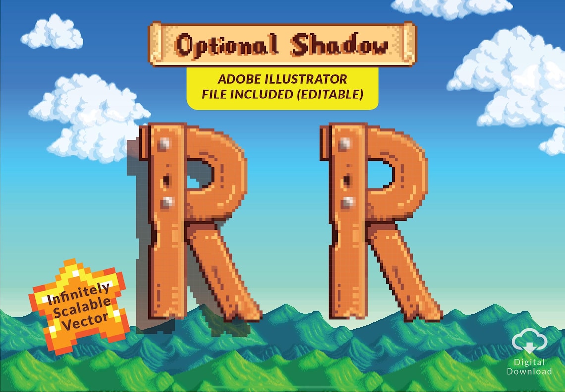 Stardew Valley 'font' I Logo Typeface I Vector I Pngs I Fan Art - Etsy