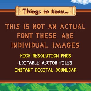 Stardew Valley 'font' I Logo Typeface I Vector I Pngs I Fan Art - Etsy
