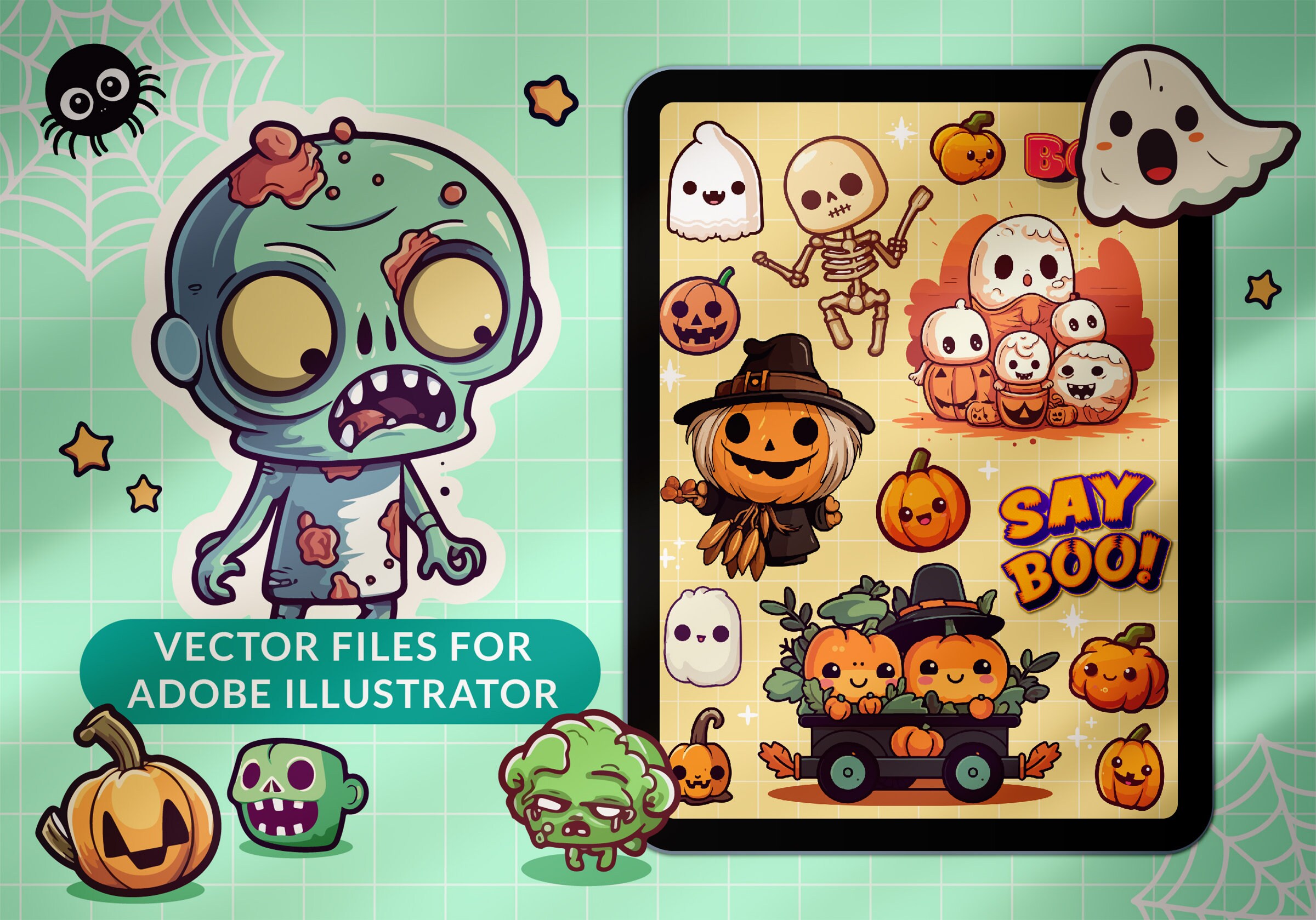 Spooky Halloween Aesthetic 140 DIGITAL STICKERS Goodnotes - Etsy