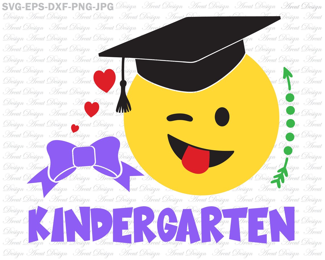 Kindergarten Grade Emoji Svg Garduation Svg School Svg - Etsy