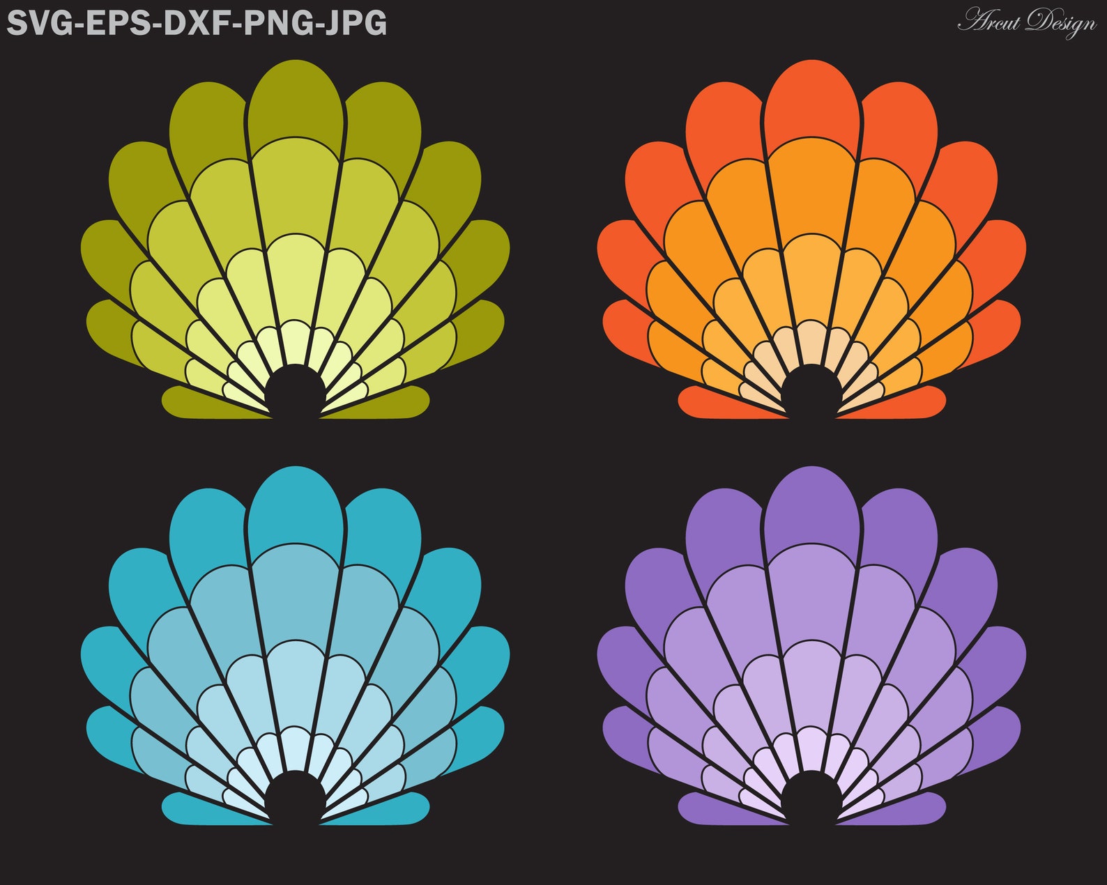 Sea Shell SVG Beach Svg Seashell Svg Mermaid Svg Summer | Etsy