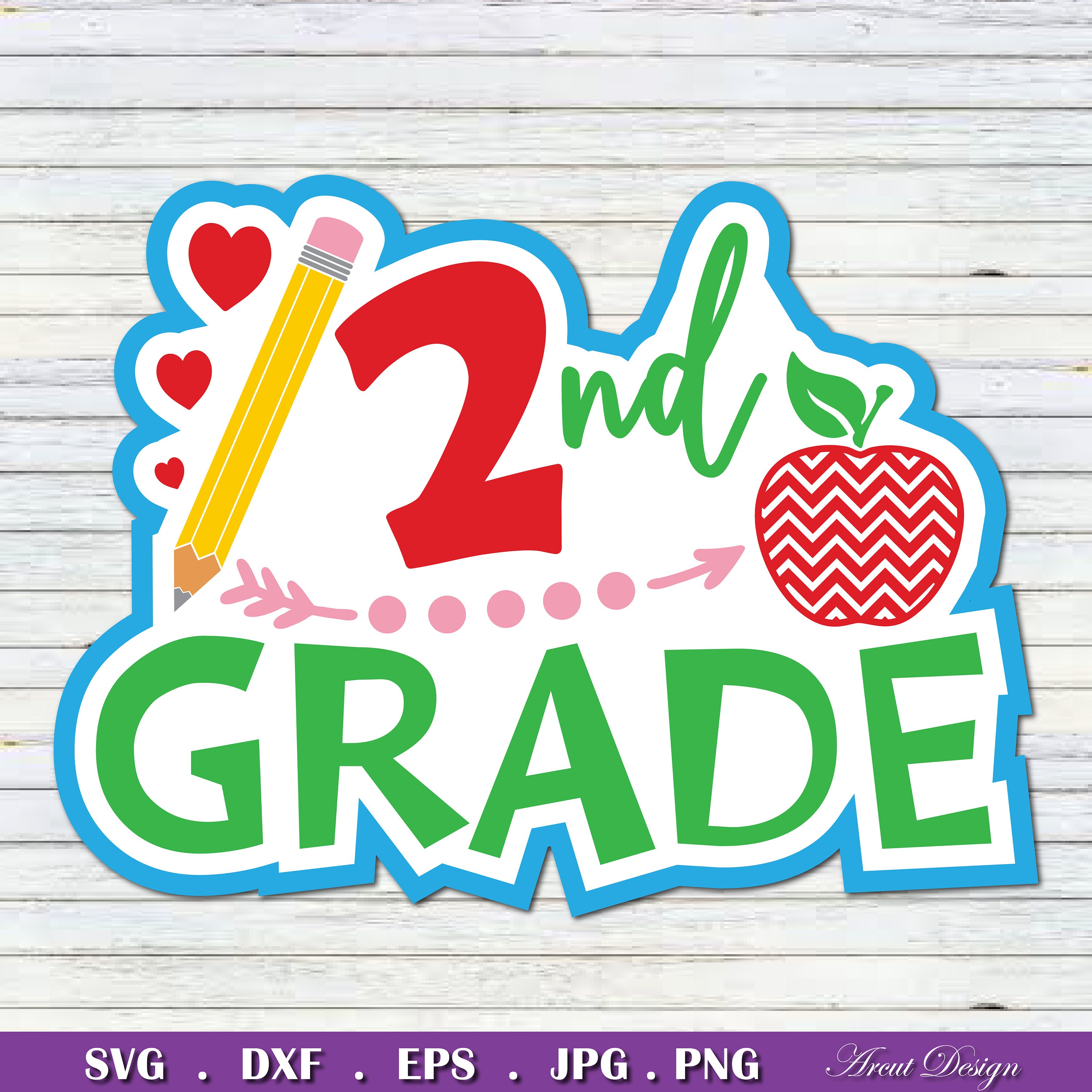 2nd Grade Svg 1st day of school Svg Back to school school | Etsy
