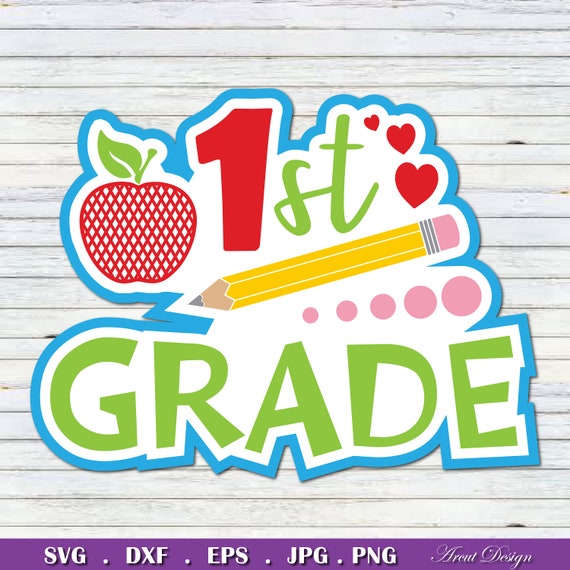 1st Grade Svg 1st Day of School Svg Back to School School | Etsy