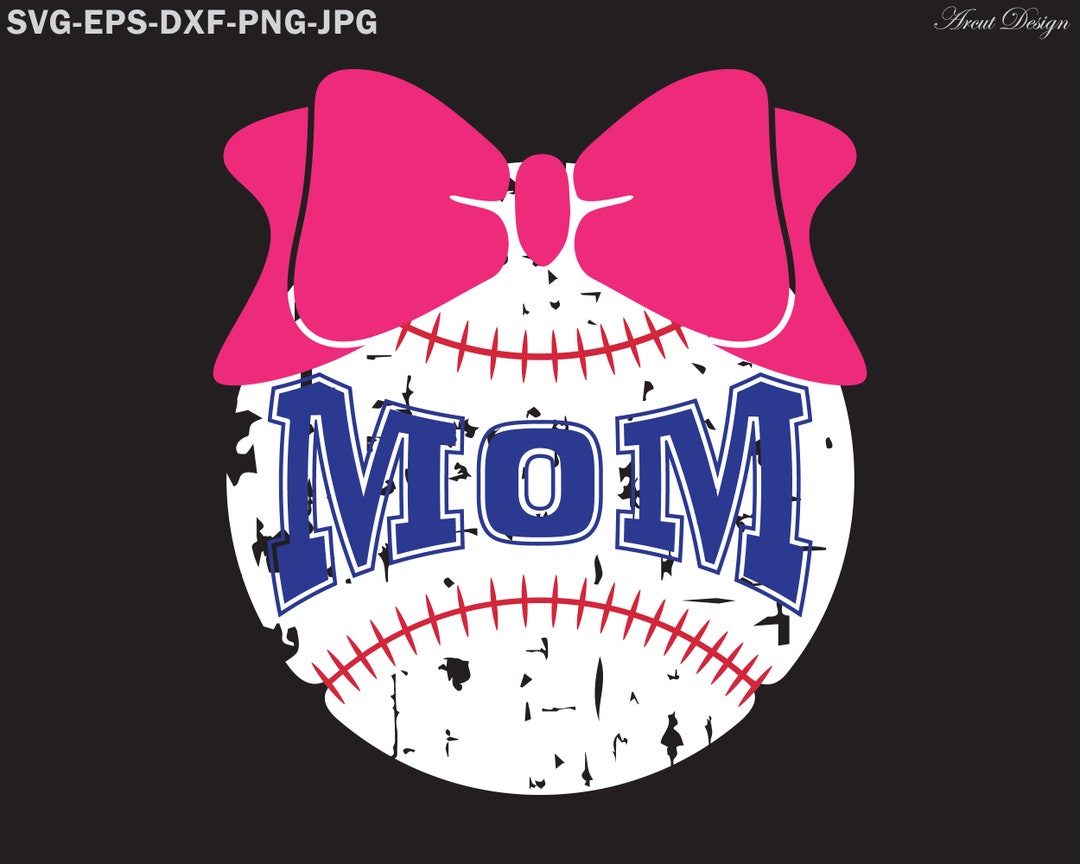 Baseball MOM Bow SVG: Cricut Cut File (digital Download) - Etsy