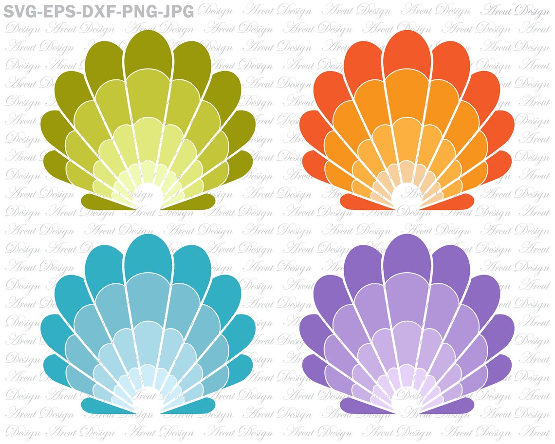 Sea Shell SVG Beach Svg Seashell Svg Mermaid Svg Summer | Etsy