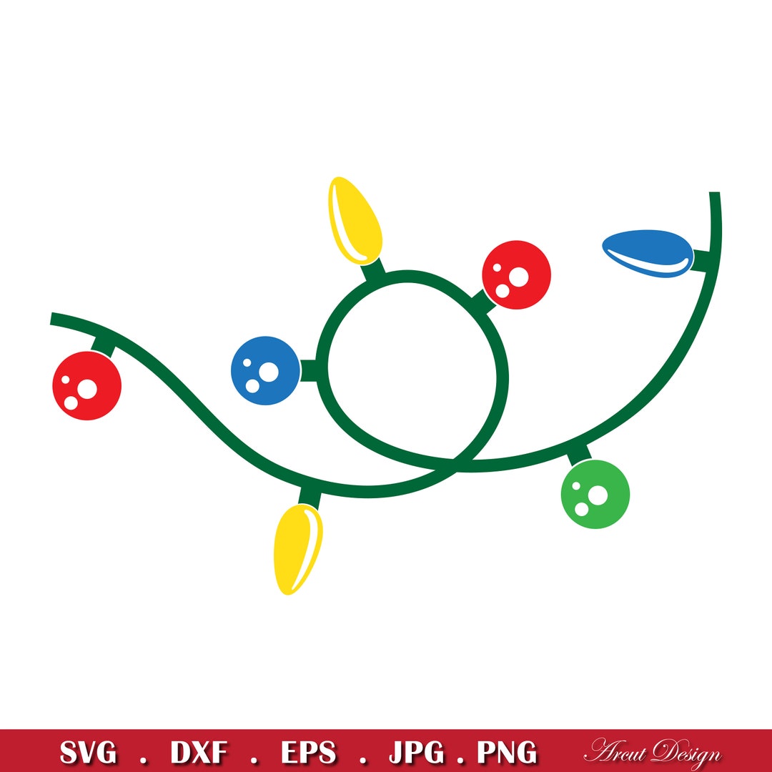Line Lights SVG, Christmas Svg, Holiday Celebration Svg, String Lights ...