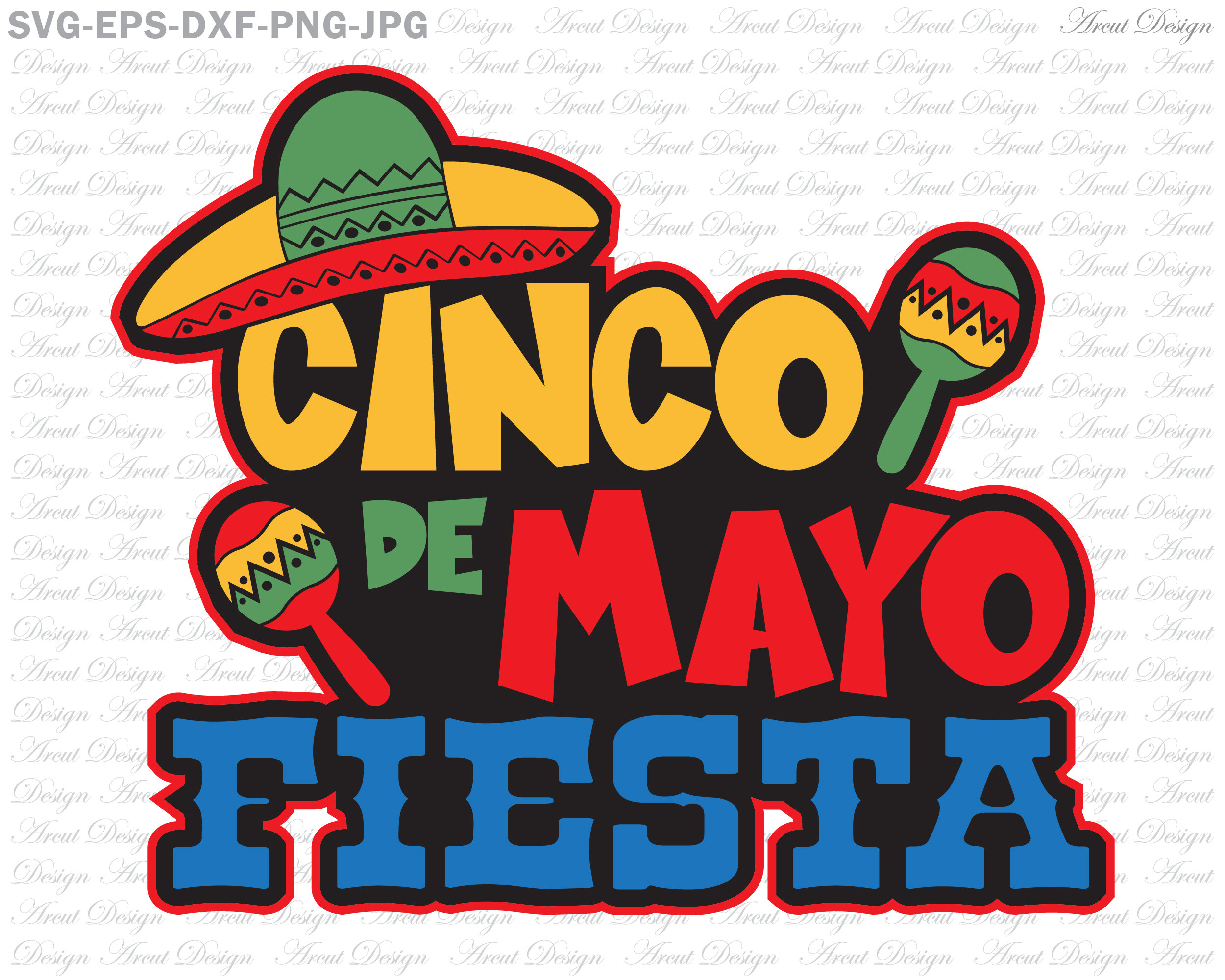 Cinco De Mayo Fiesta Svg, Svg Files for Cricut, Fiesta Svg, Mexican Svg ...