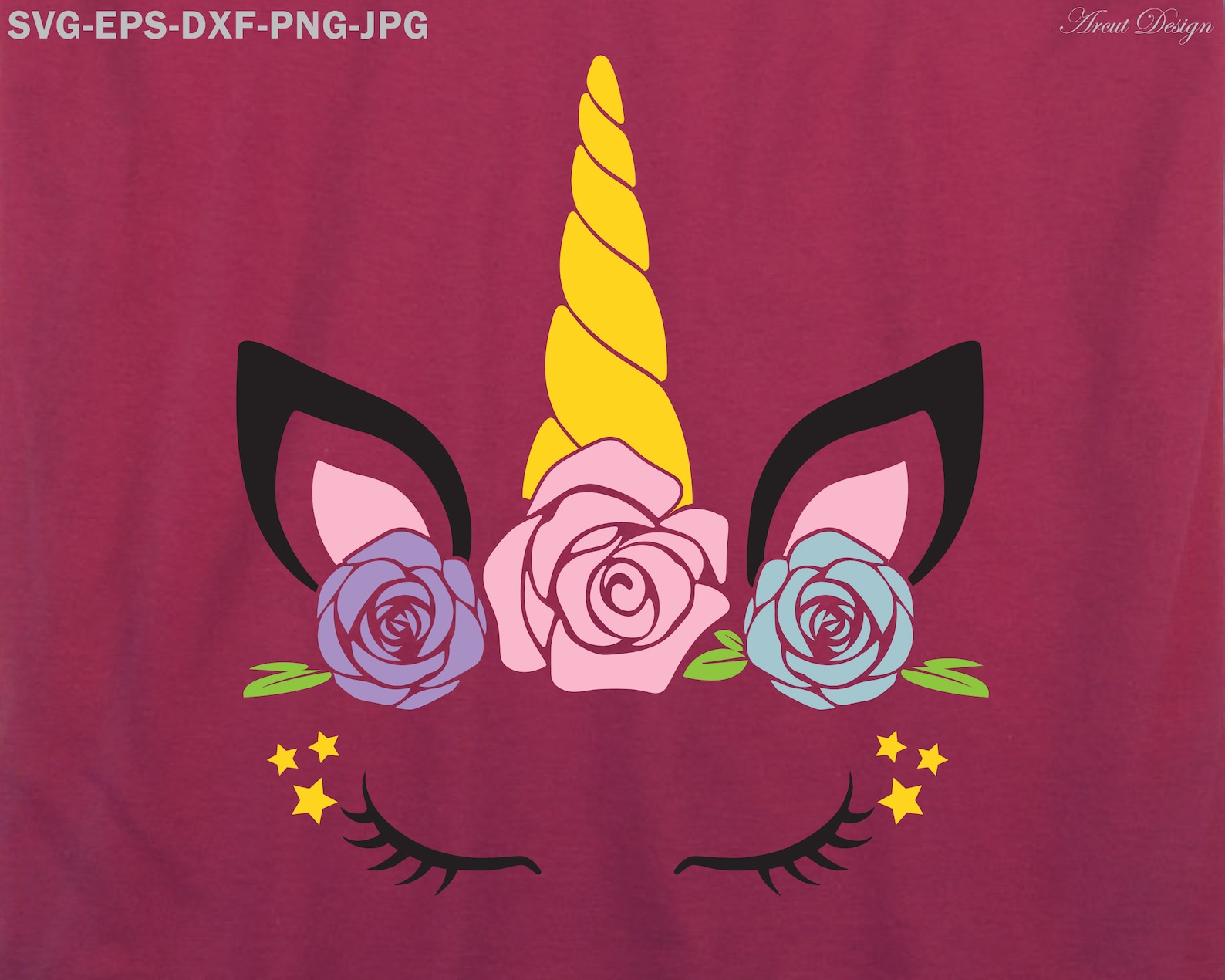 Unicorn Flower SVG Unicorn Head Svg Unicorn Face SVG | Etsy