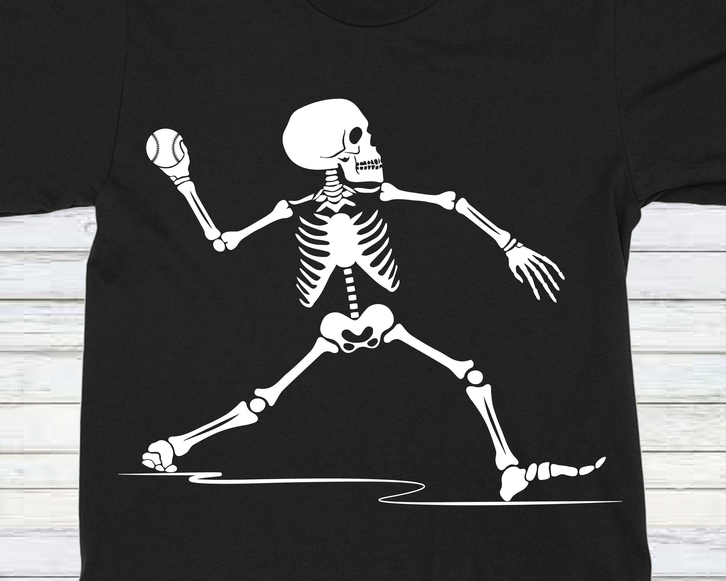 Baseball Skeleton SVG Sports Skeleton Svg Halloween Skeleton | Etsy