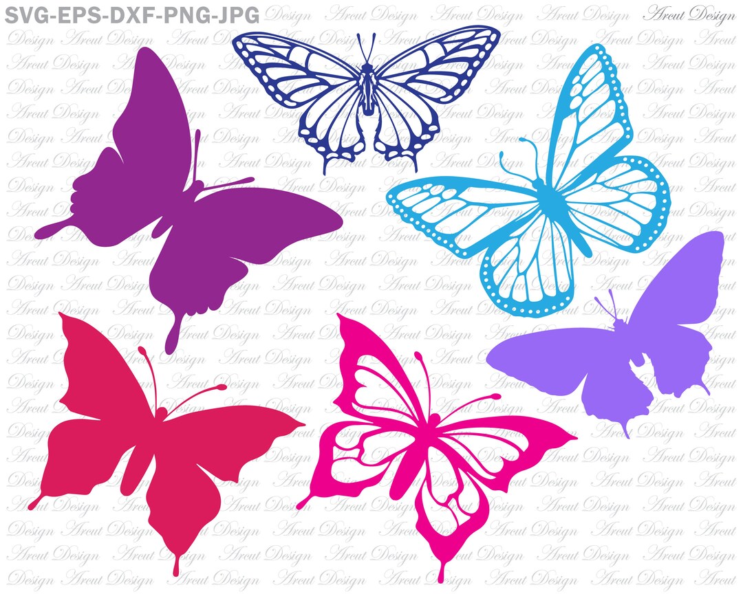 30 Formats and 6 Designs Butterflies Svg, Svg Files for Cricut ...