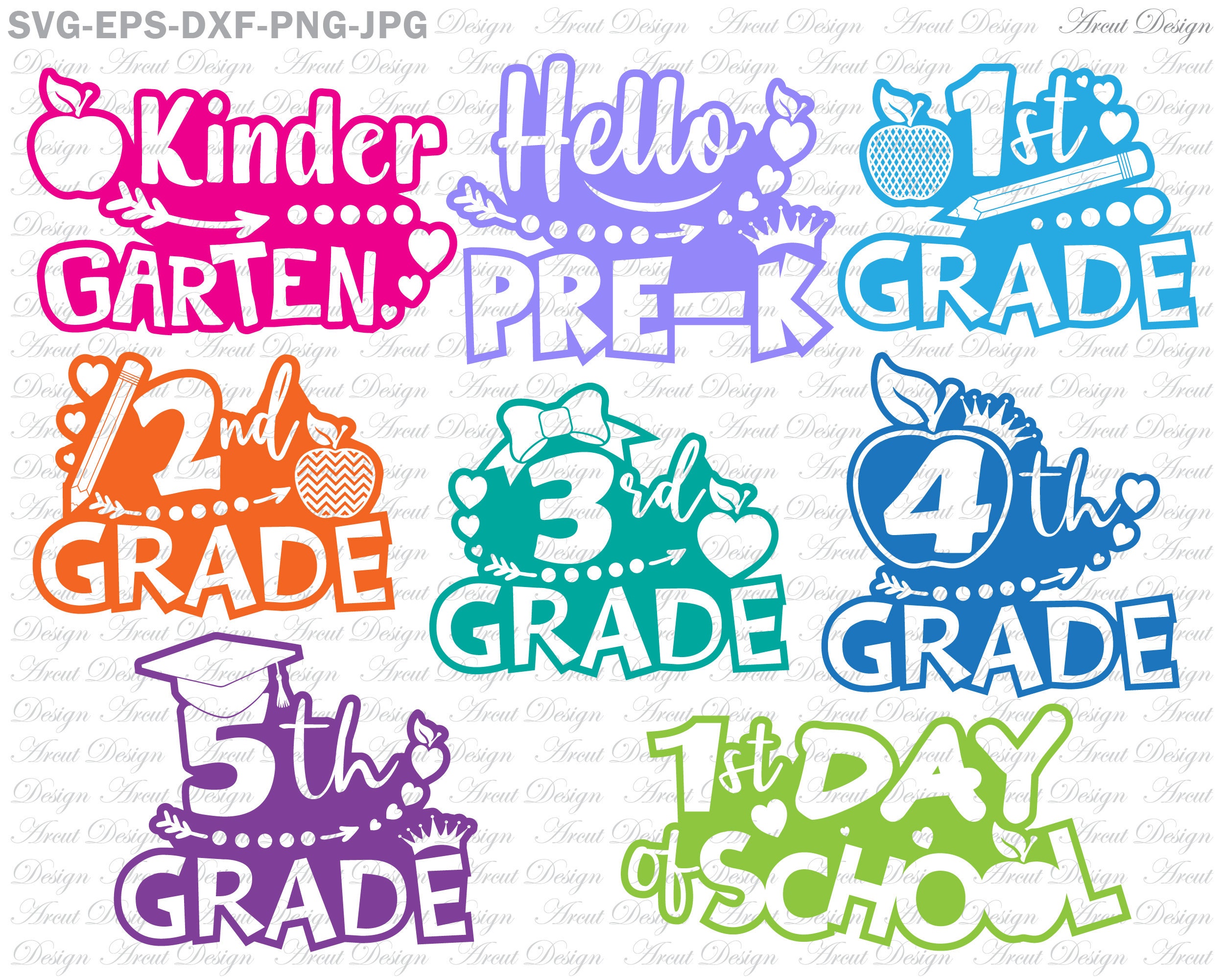 Bundle School Svg, Teacher Svg, Back to School Svg, 1st Day of School ...