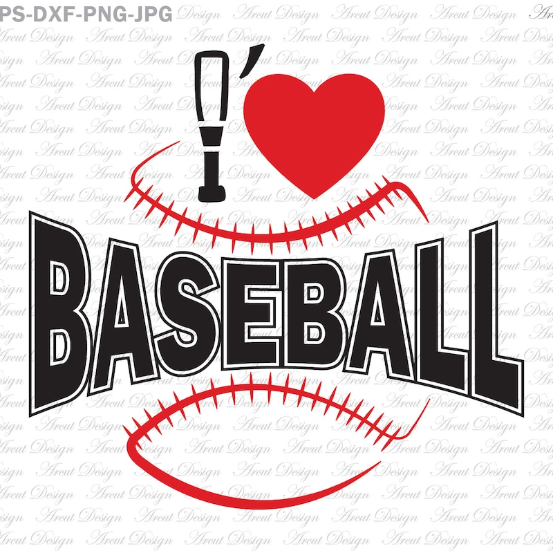 Love Baseball Svg - Etsy