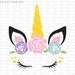 Unicorn Flower SVG, Unicorn Head Svg, Unicorn Face SVG, Unicorn SVG ...