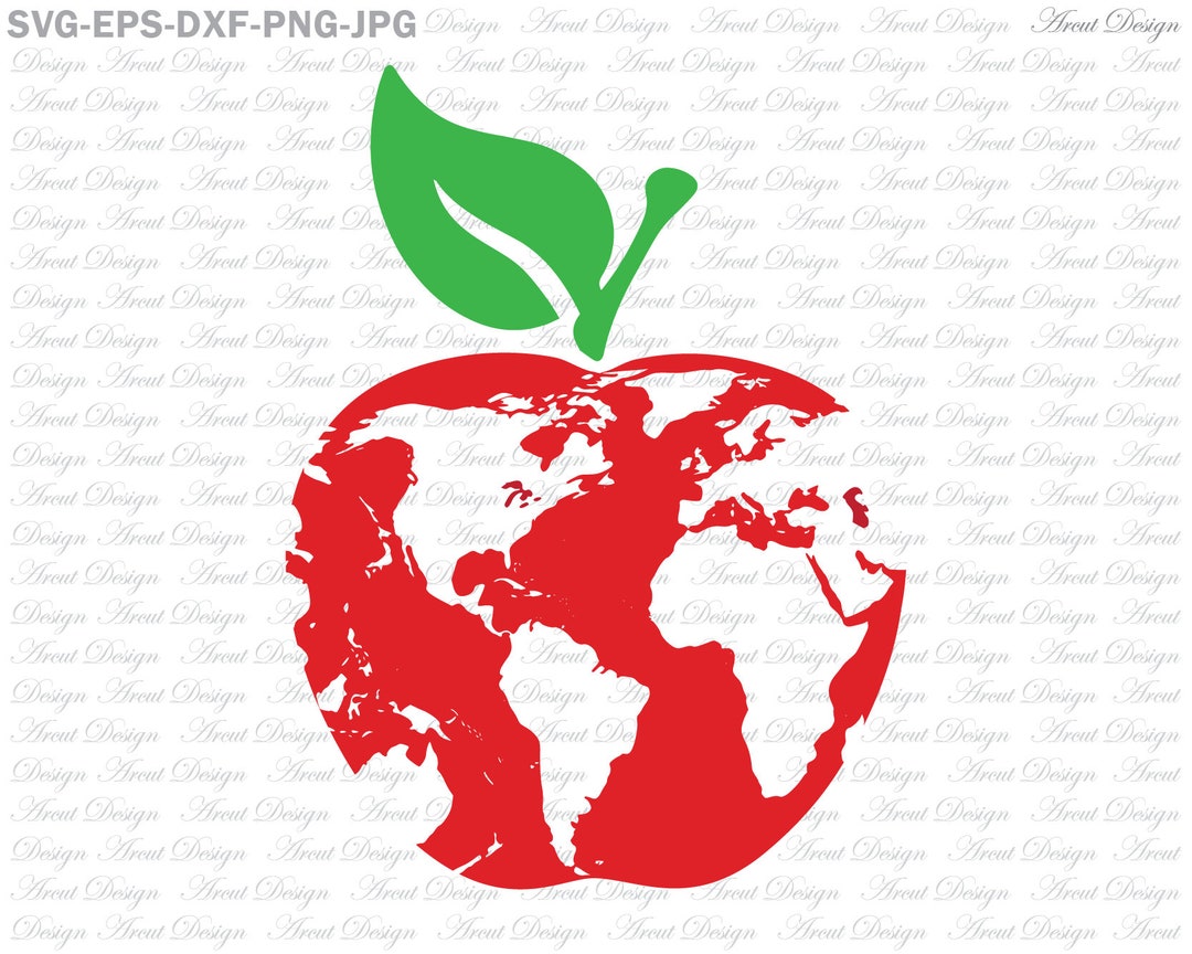 Apple World Map Svg, Back to School Svg, Designs Svg, Apple Svg, World ...