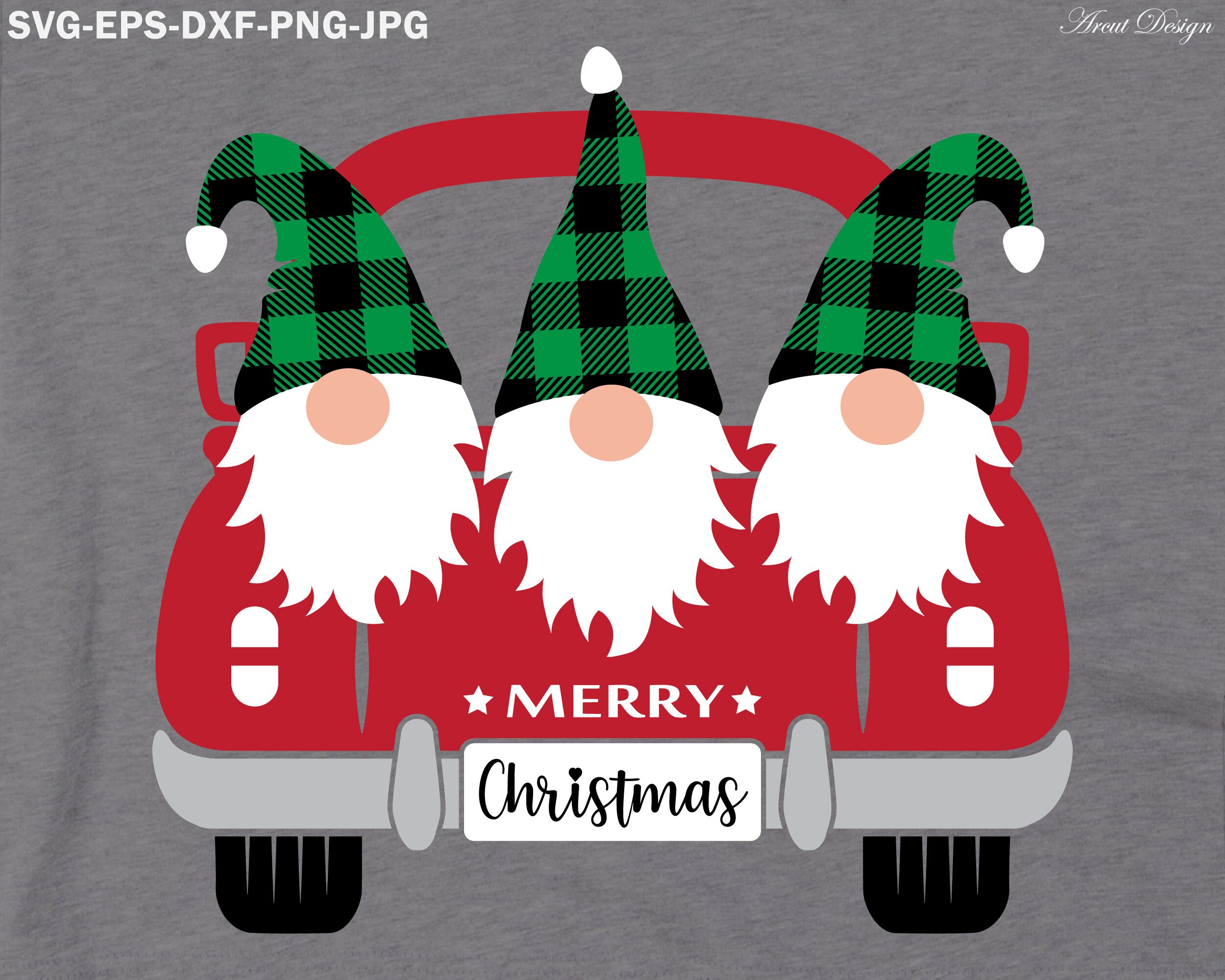 Christmas Gnomes Truck Svg files for Cricut Silhouette | Etsy