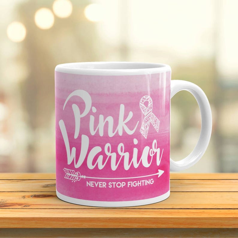 Breast Cancer Mug Breast Cancer Gift Inspirational Mug Pink - Etsy