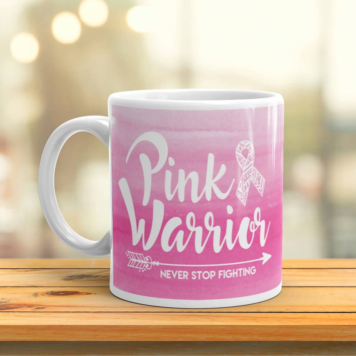 Breast Cancer Mug Breast Cancer Gift Inspirational Mug Pink - Etsy