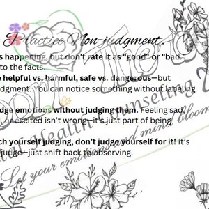 DBT Mindfulness Worksheet Non-judgement - Etsy