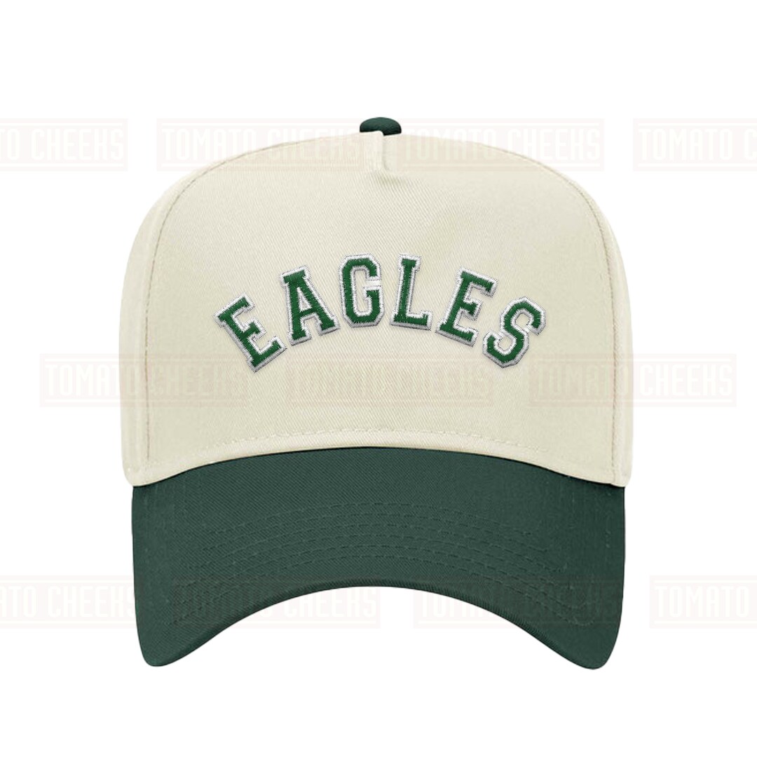 Custom EAGLES Baseball Hat - Personalized Retro Arched Block Snapback ...