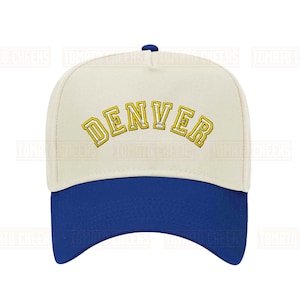 Custom Denver Embroidered Baseball Hat - Personalized Retro Arched ...