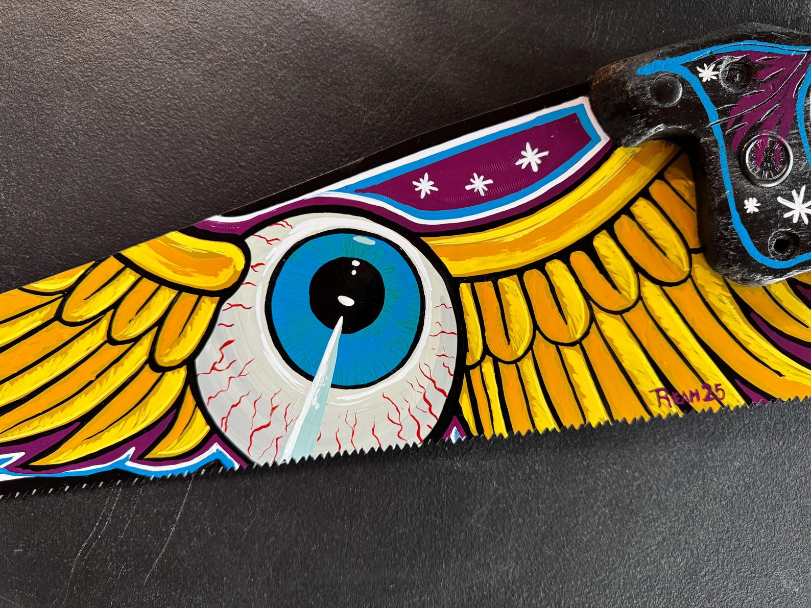 Vintage Hand Saw | Repurposed Garage Art Shop Mancave Woodshop Upcycled ...