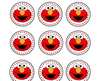 Elmo cupcake toppers | Etsy
