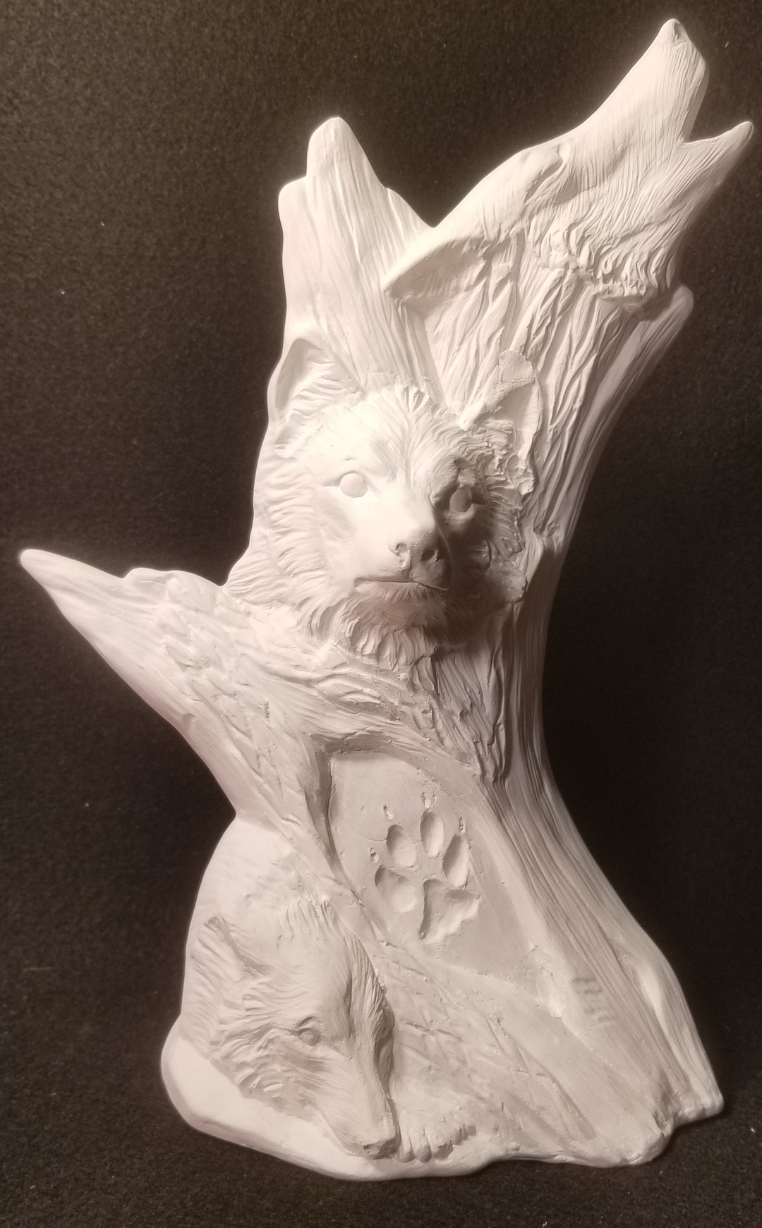 Ceramic Bisque Driftwood Wolf - Etsy