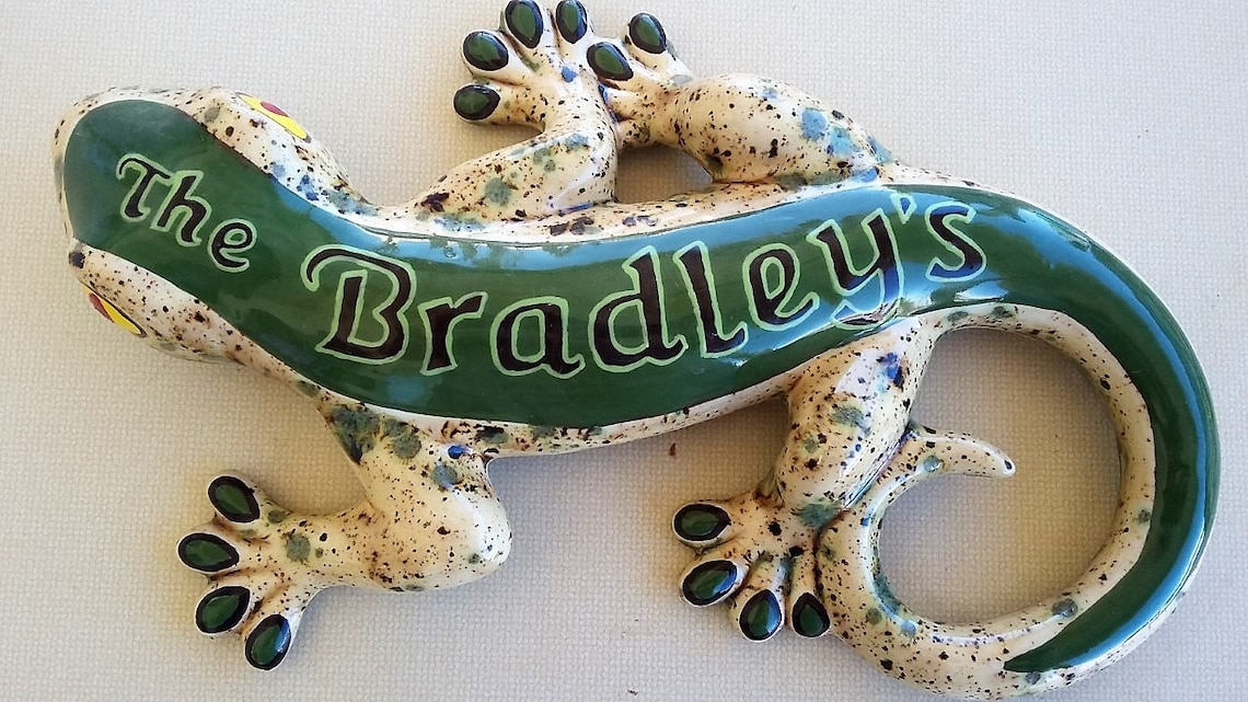 Custom Painted Ceramic Gecko - Etsy