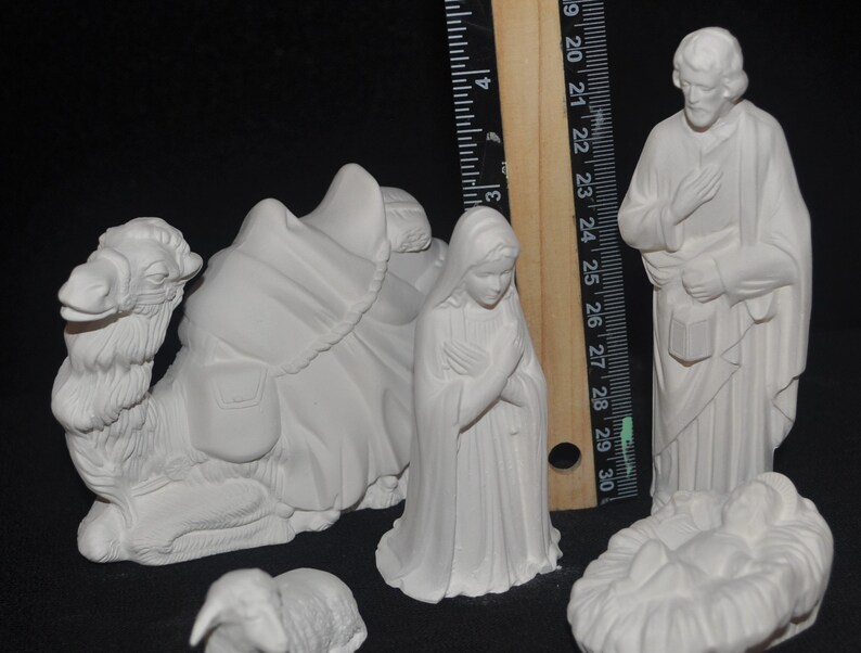 17 Piece Medium Ceramic Bisque Nativity Scene - Etsy