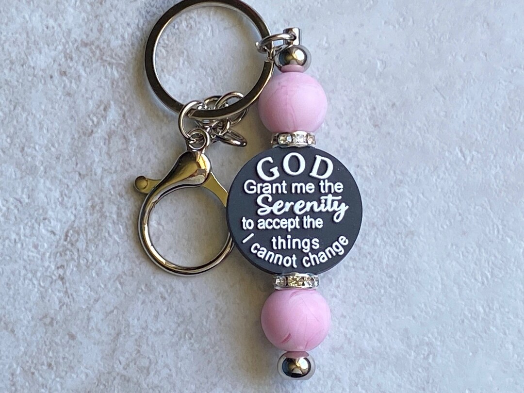 Serenity Prayer Keychain, Serenity Prayer Bar Keychain, Gift for Mom ...