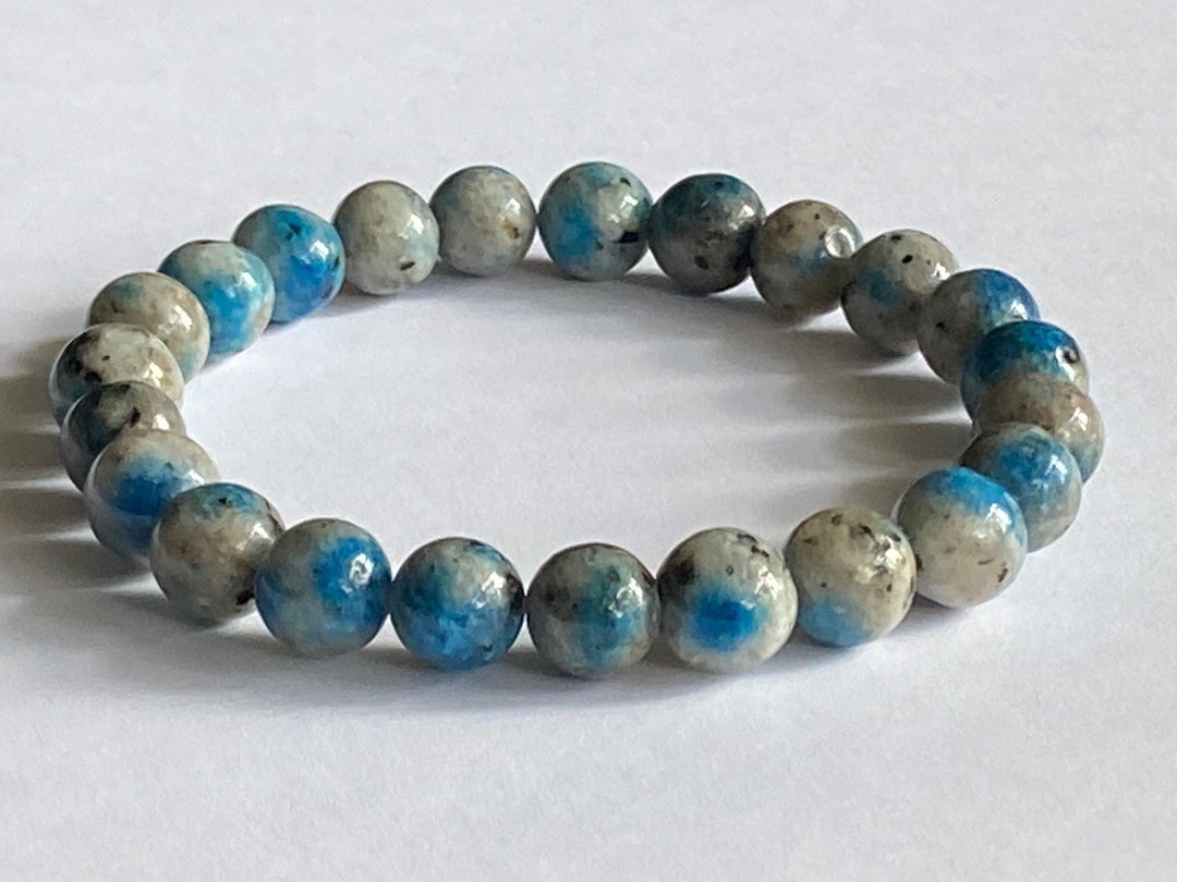 K2 Blue Granite Gemstone Bracelet 8mm K2 Granite Beads - Etsy