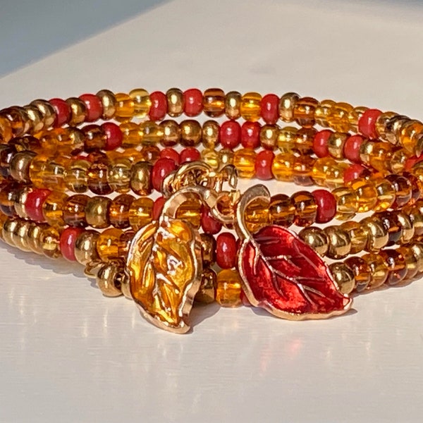 Autumn Leaf Bracelet - Etsy
