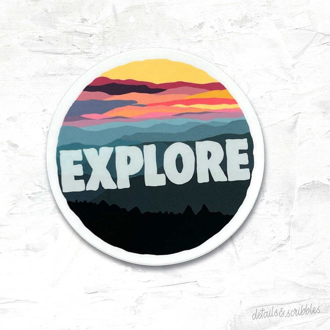 Vinyl "explore" Sticker - Etsy
